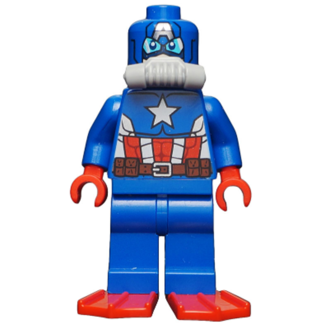 Scuba Captain America - SH0214 – Planeta Brick